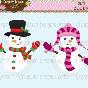 Snowman Digital Clip Art Instant Download - Etsy
