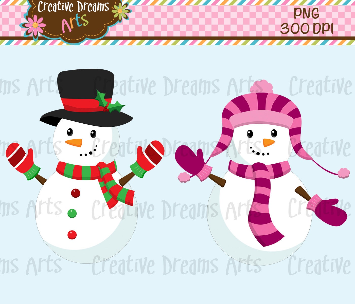 Snowman Digital Clip Art Instant Download - Etsy