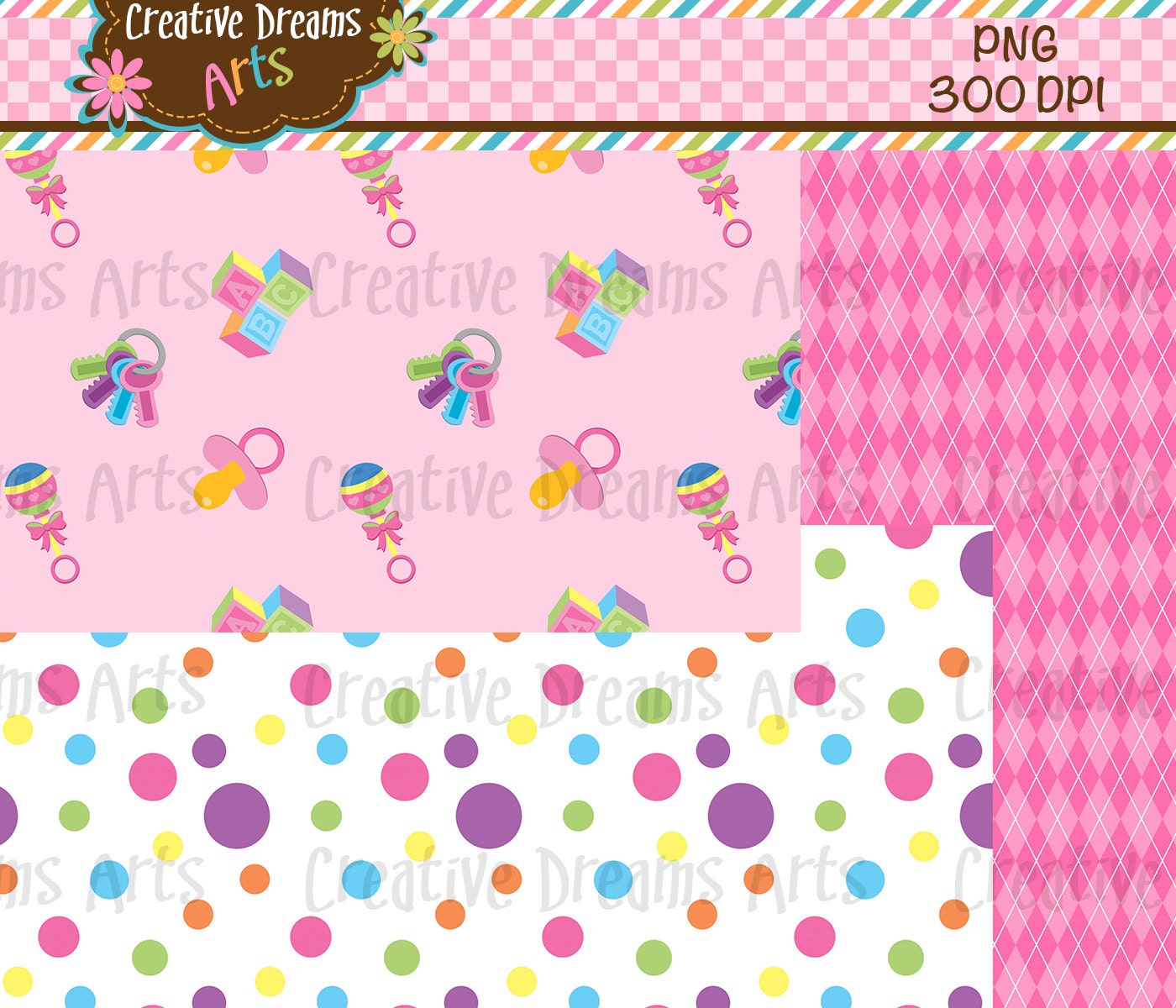 Little Baby Girl Digital Clip Art Instant Download | Etsy