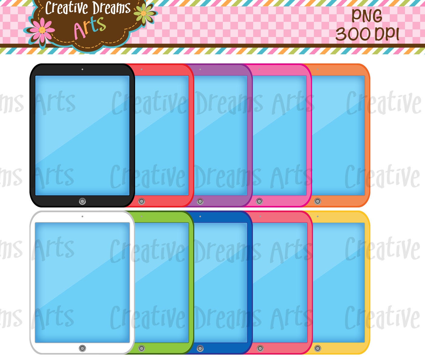 Tablets Digital Clip Art Instant Download - Etsy