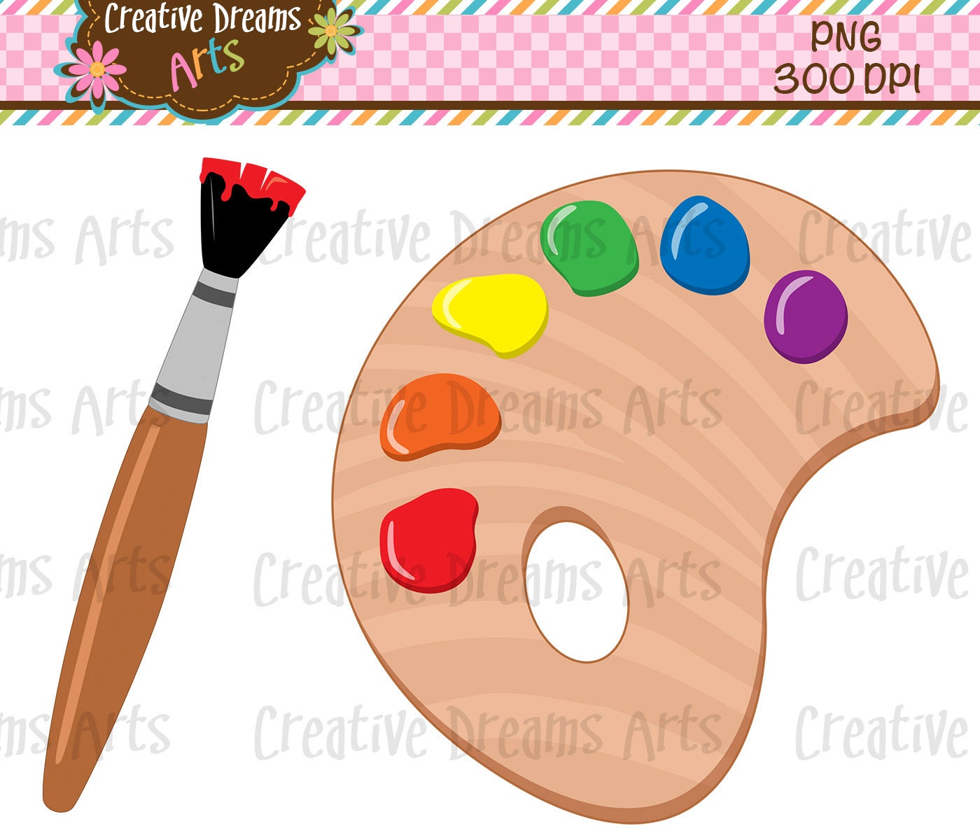 Paint Digital Clip Art Instant Download | Etsy