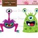 Monsters Digital Clip Art Instant Download - Etsy