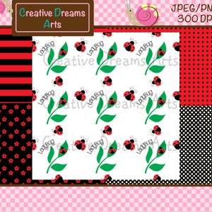Lady Bug Set Digital Art Instant Download - Etsy