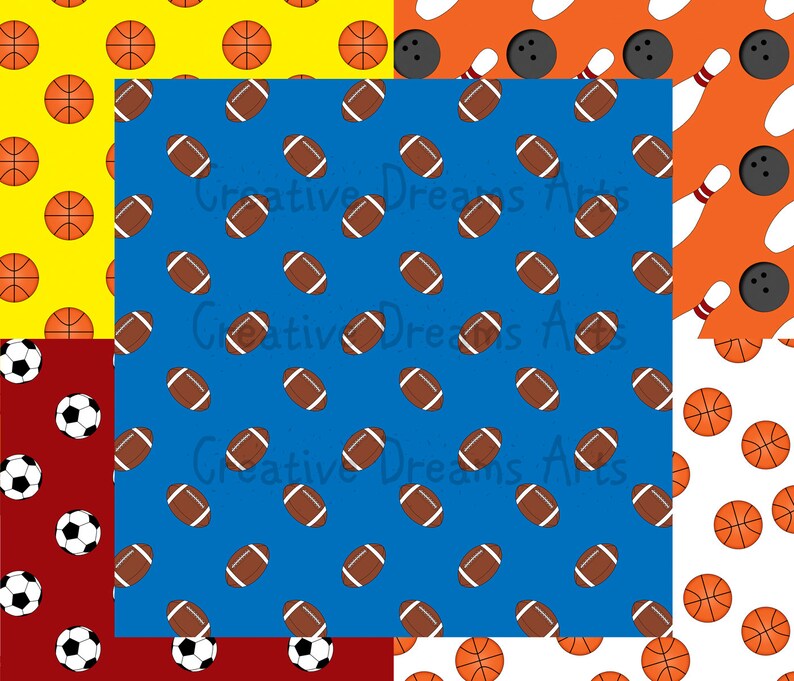 Sports Digital Paper Pack Instant Download - Etsy