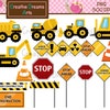 Construction Clipart, Instant Download Vector Clipart, Dump Truck ...