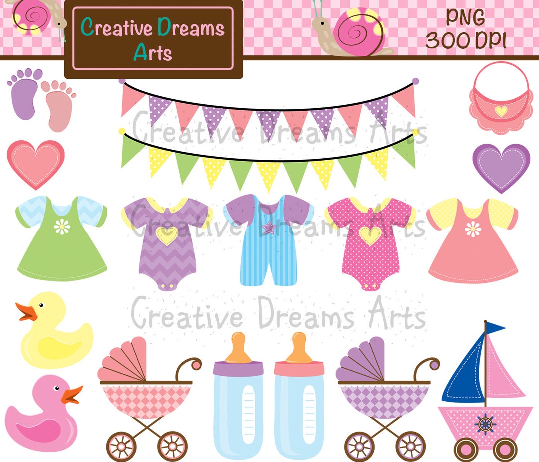 Baby Girl Digital Clipart Instant Download - Etsy