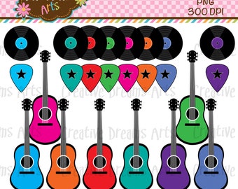 Rock Guitar Digital Clip Art Instant Download | Etsy