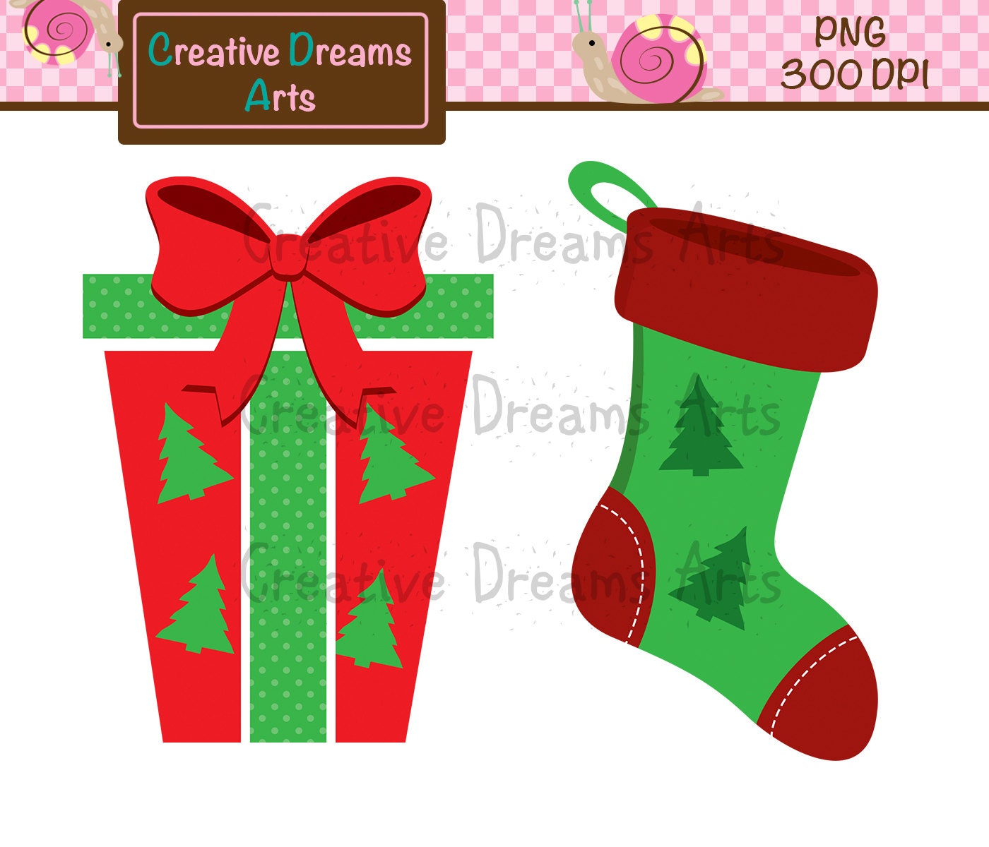 Christmas Digital Clip Art Instant Download - Etsy