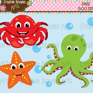 Sea Life Digital Clip Art Instant Download - Etsy