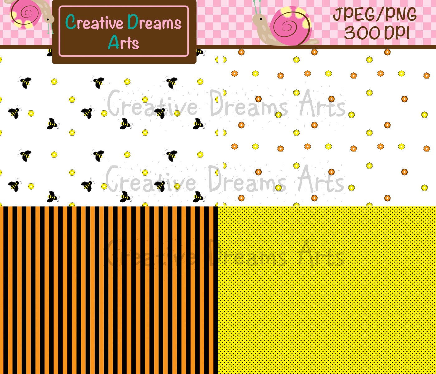 Little Bee Set Digital Clip Art Instant Download - Etsy