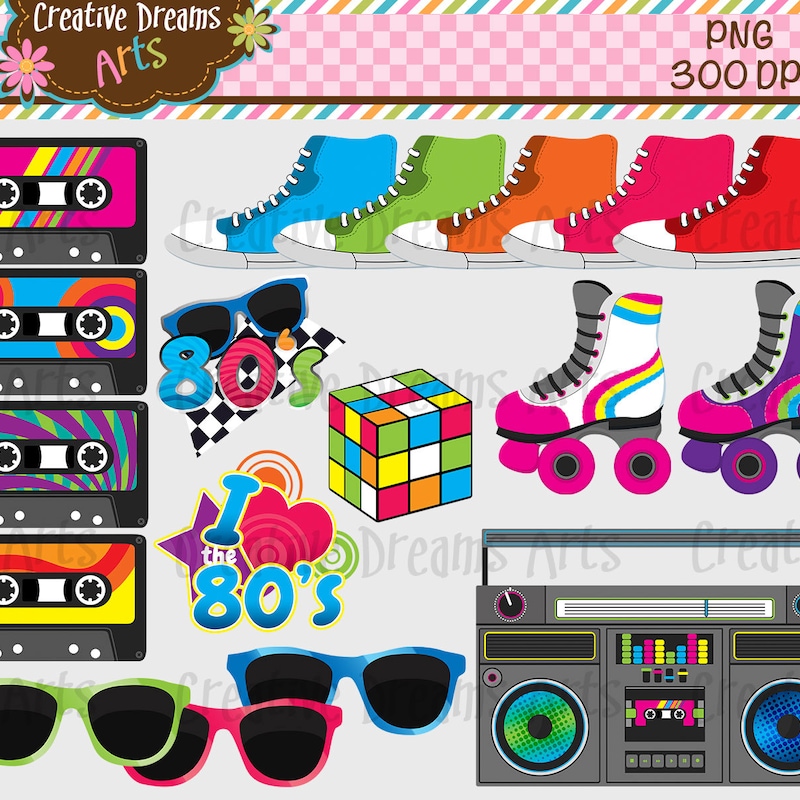 80s Clipart - Etsy