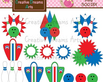 Bowling DIGITAL DOWNLOAD Bowling Graphics, Bowling Ball, Strike ...