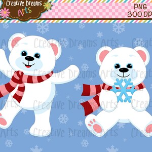 Polar Bear Digital Clip Art Instant Download - Etsy