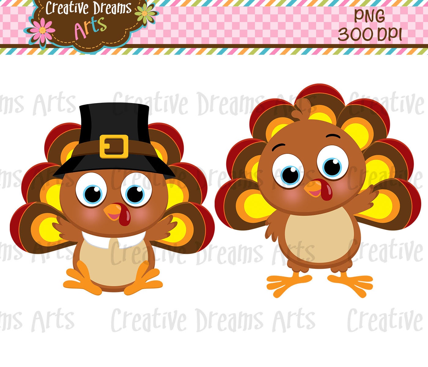 Turkey Digital Clip Art Instant Download - Etsy