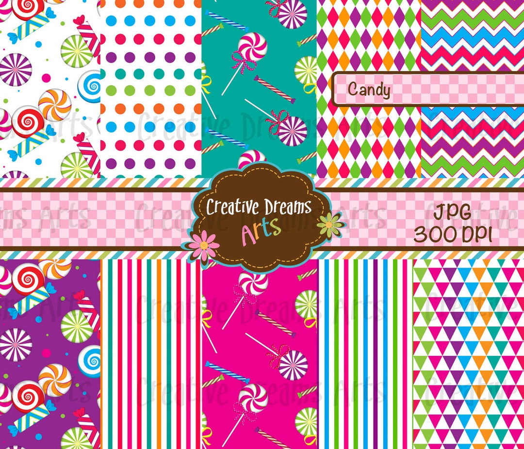 Candy Digital Paper Pack Instant Download - Etsy