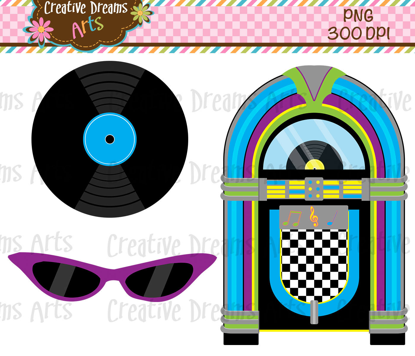 The 50's Digital Clip Art Instant Download - Etsy