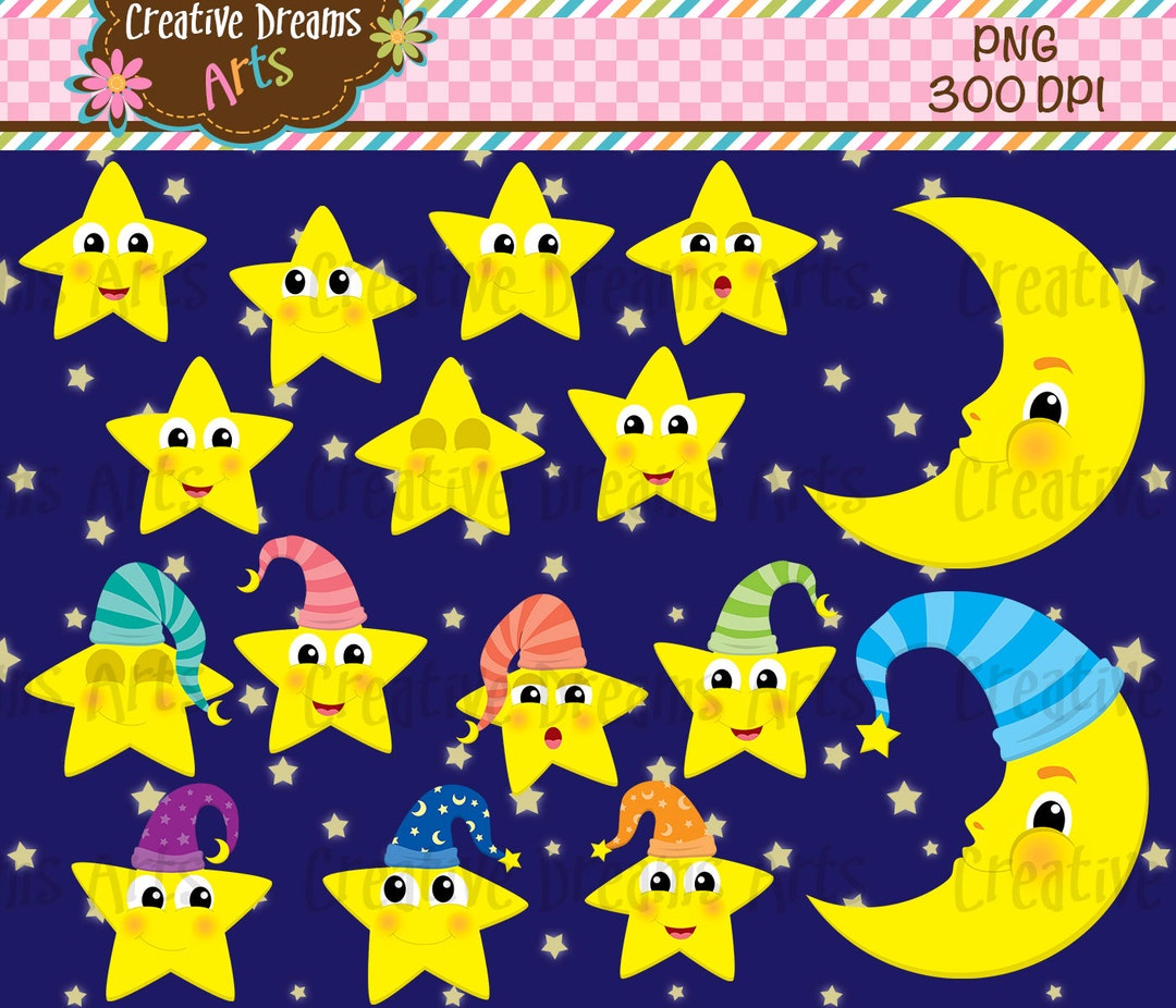 Good Night Digital Clip Art Instant Download - Etsy