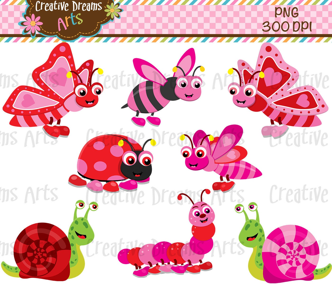 Love Bugs Digital Clip Art Instant Download - Etsy