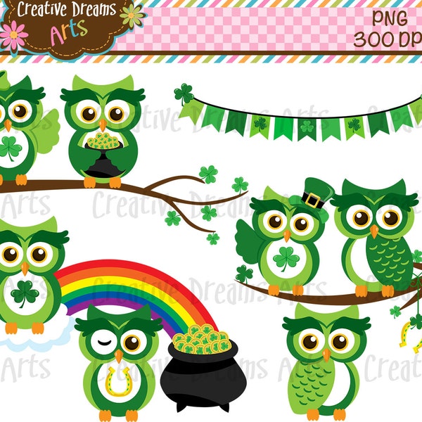 St Patricks Day Owl - Etsy