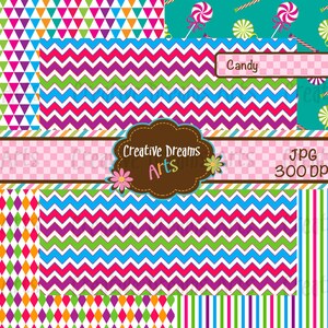 Candy Digital Paper Pack Instant Download - Etsy