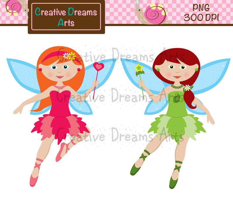 Fairies Digital Clip Art Instant Download | Etsy