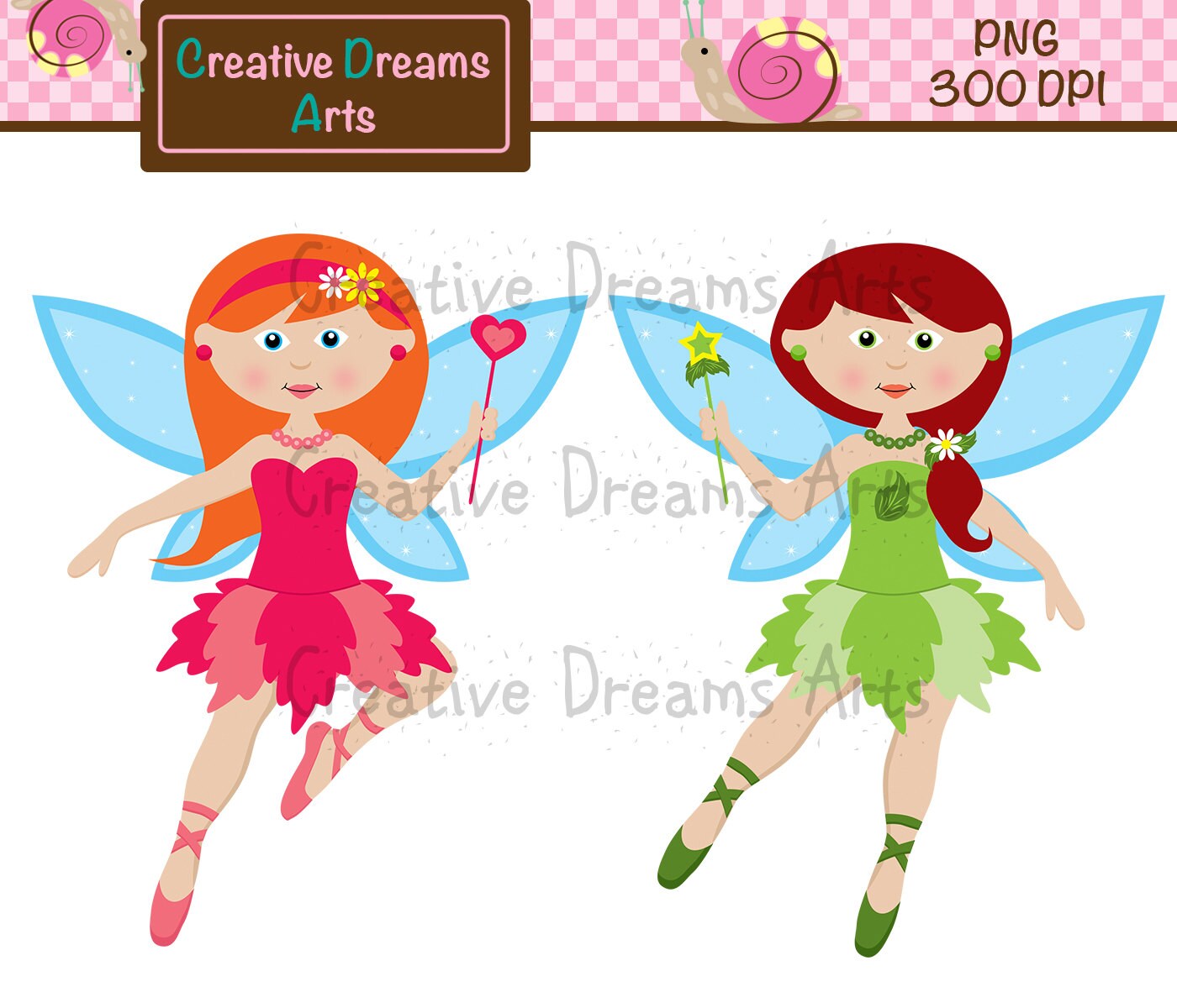 Fairies Digital Clip Art Instant Download - Etsy