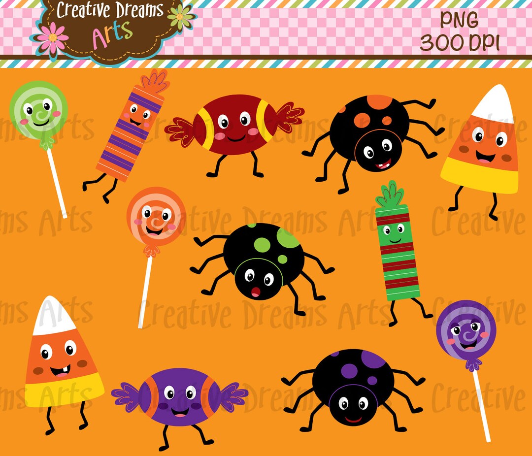 Halloween Candy Clipart Instant Download - Etsy