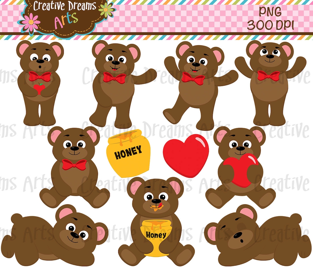 Brown Bear Digital Art Instant Download - Etsy