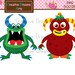 Monsters Digital Clip Art Instant Download - Etsy