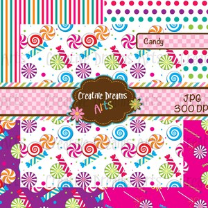 Candy Digital Paper Pack Instant Download - Etsy