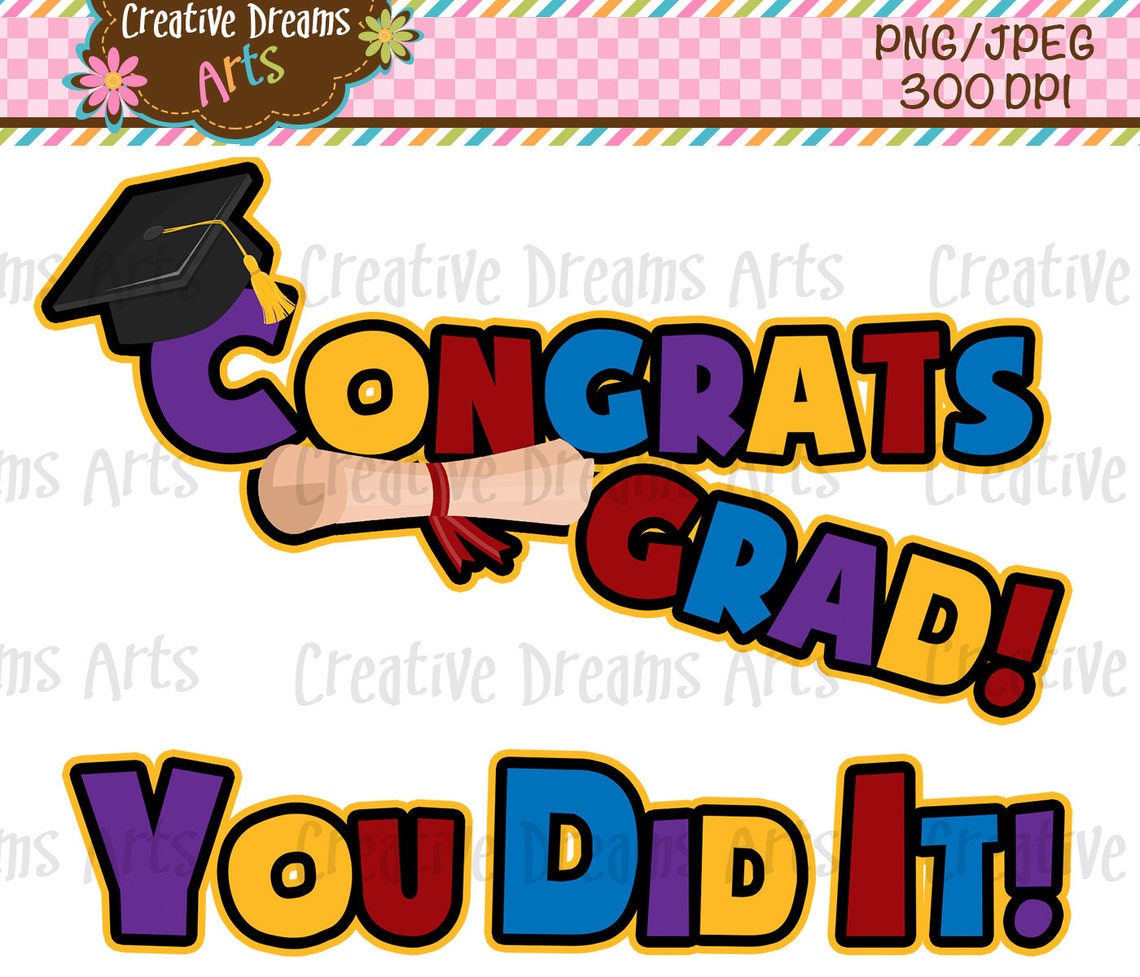 Graduation Clip Art Instant Download - Etsy