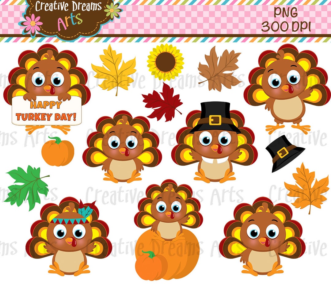 Turkey Digital Clip Art Instant Download - Etsy