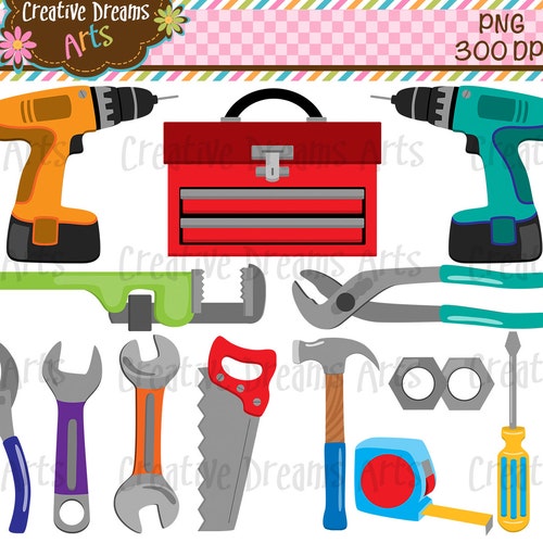 Tools Clipart Digital Clip Art Personal and Commercial Use - Etsy