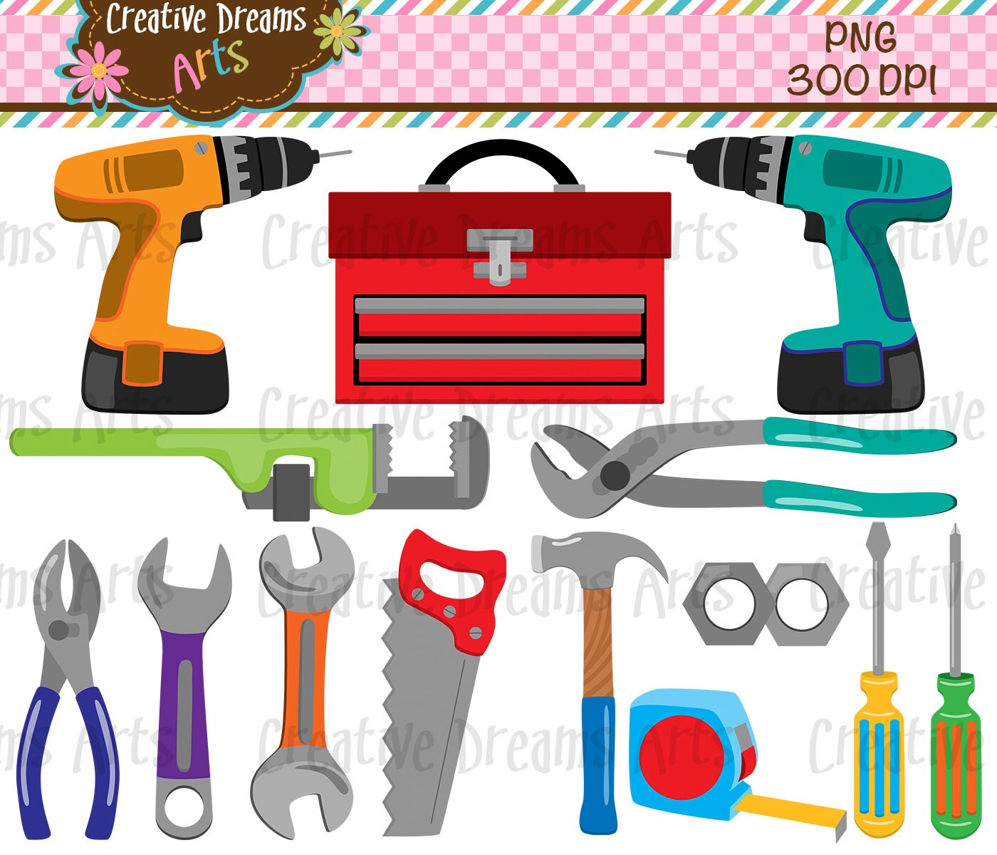 Tools Digital Clip Art Instant Download - Etsy