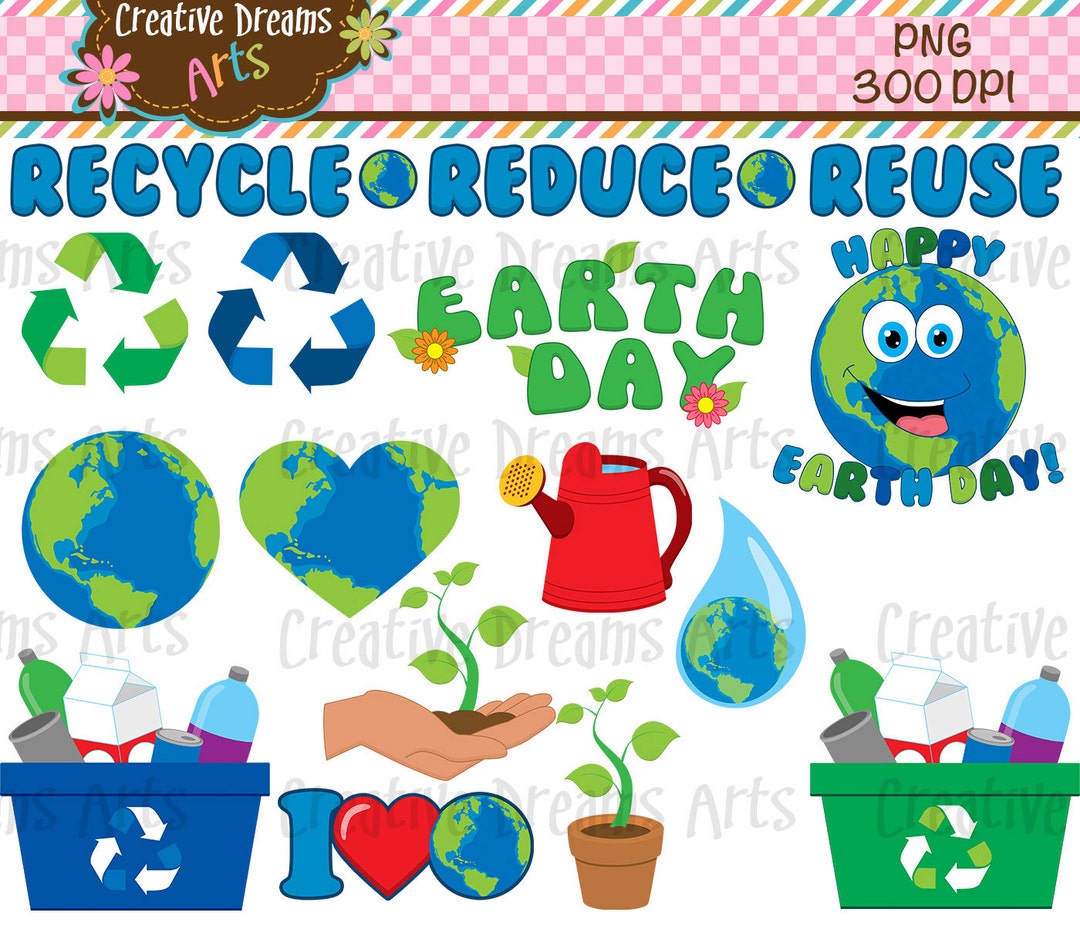 Earth Day Digital Clip Art Instant Download - Etsy