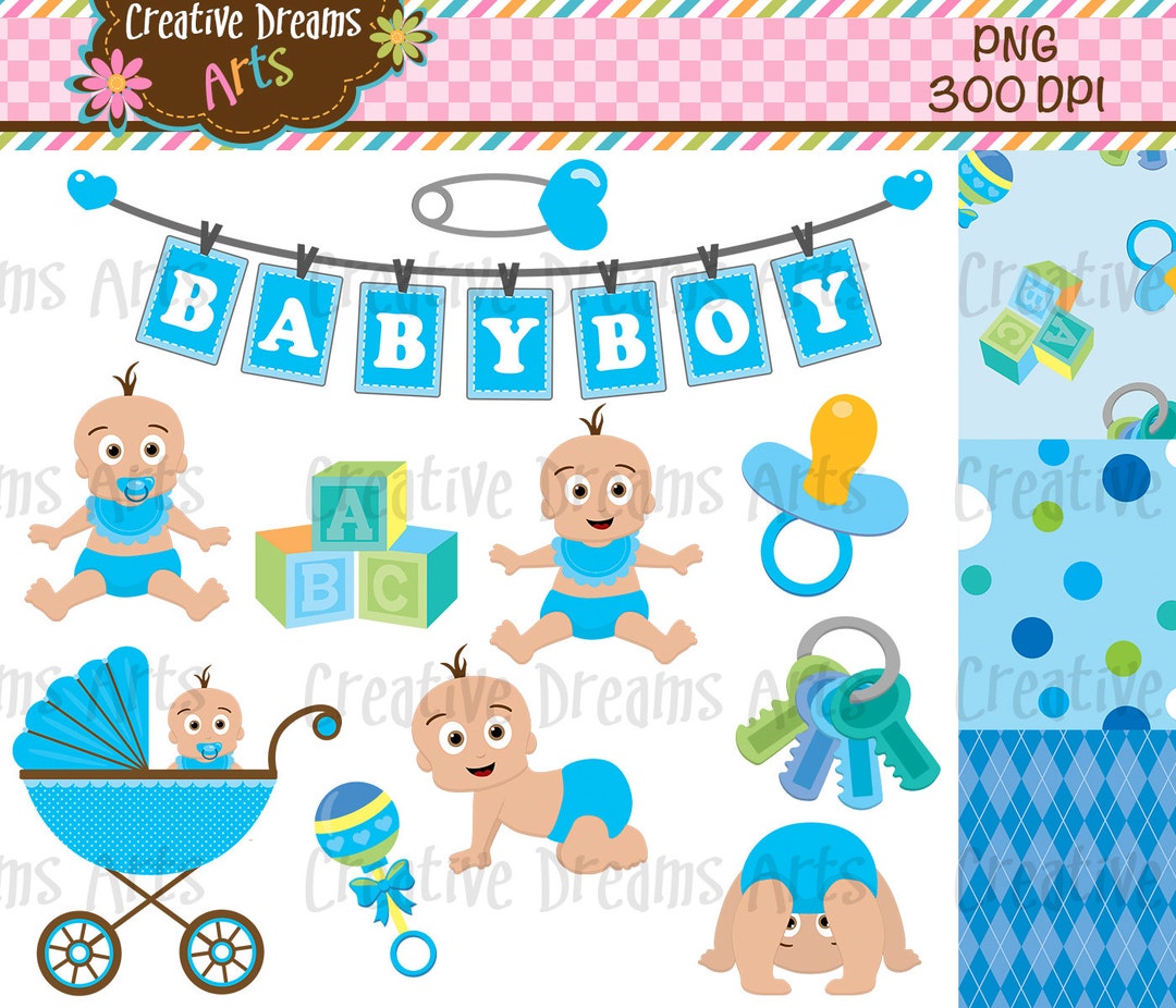 Little Baby Boy Digital Clip Art Instant Download - Etsy