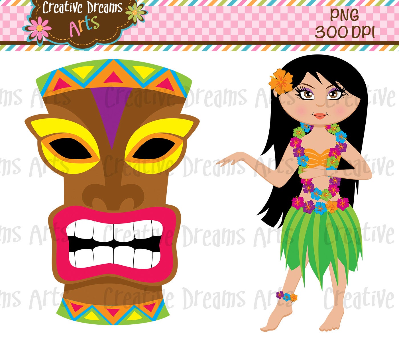 Luau Digital Clip Art Instant Download - Etsy