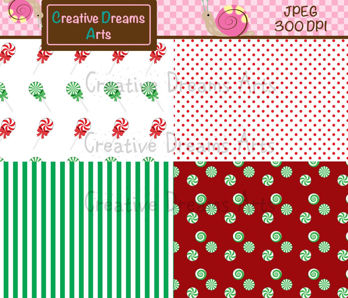 Peppermint Digital Art Instant Download - Etsy
