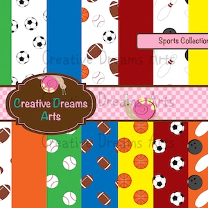 Sports Digital Paper Pack Instant Download - Etsy