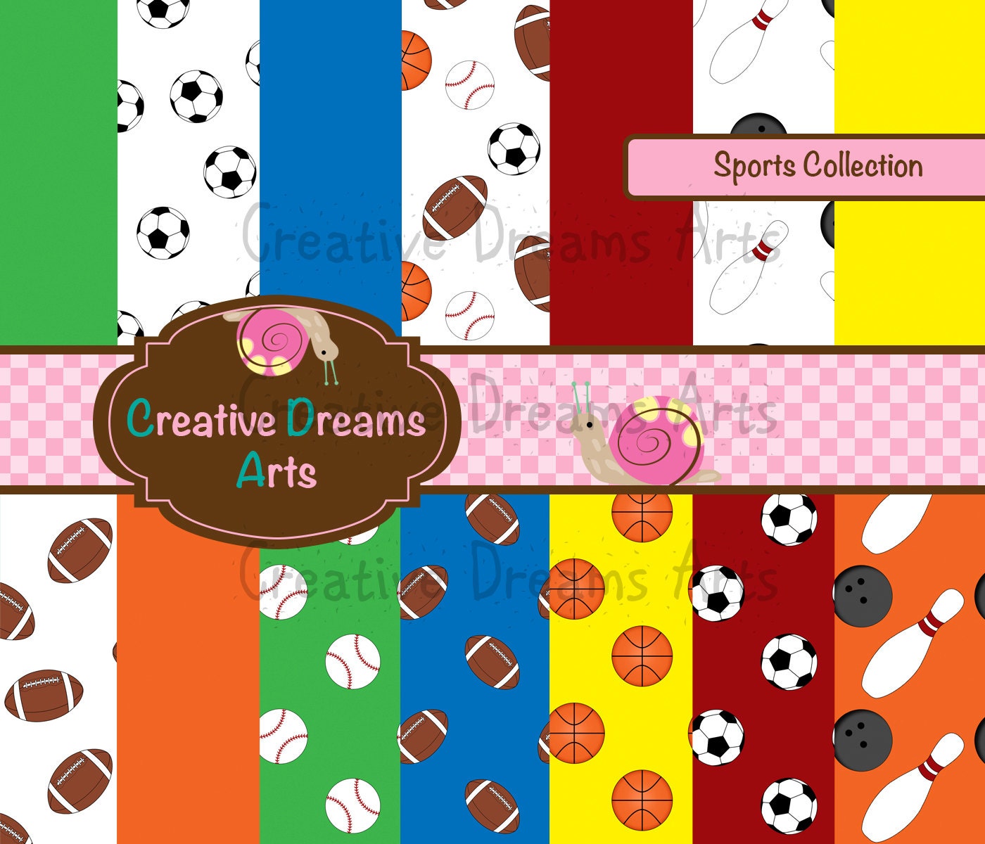 Sports Digital Paper Pack Instant Download - Etsy