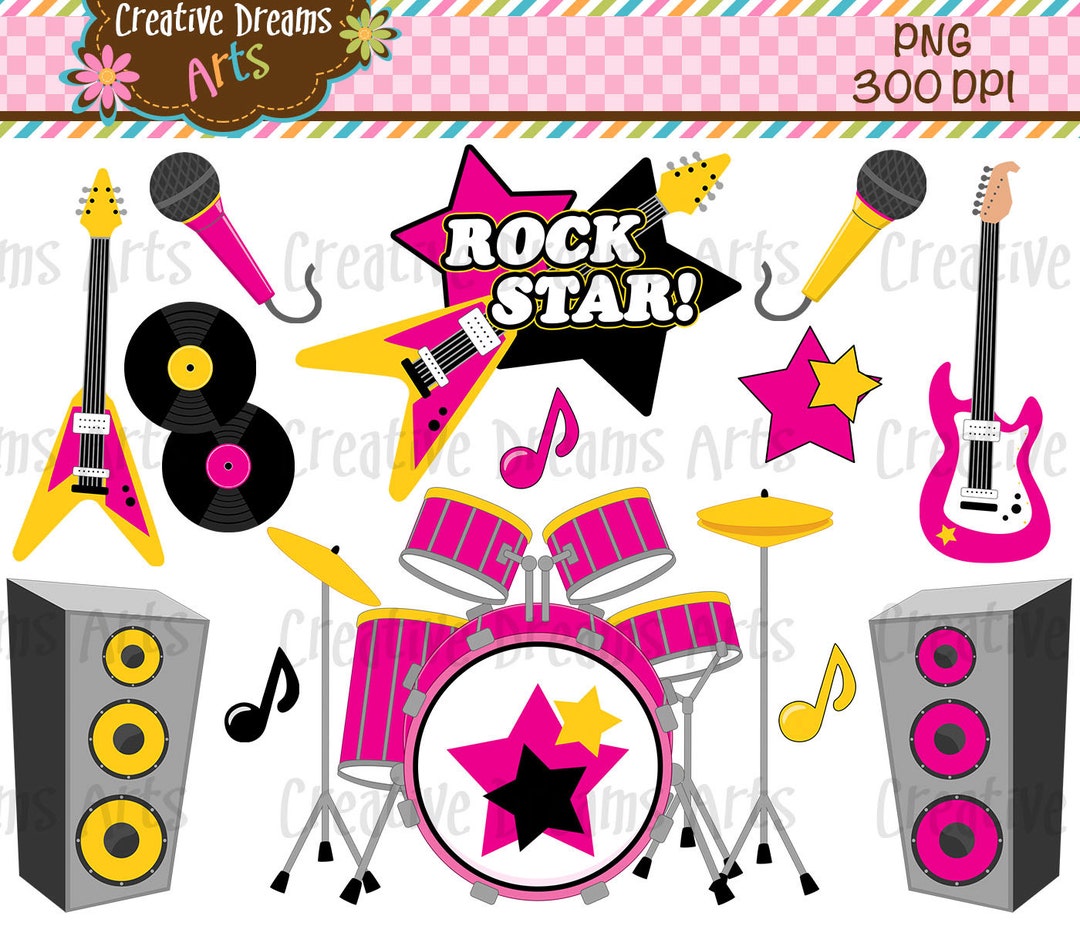 Girls Rock Digital Art Instant Download - Etsy