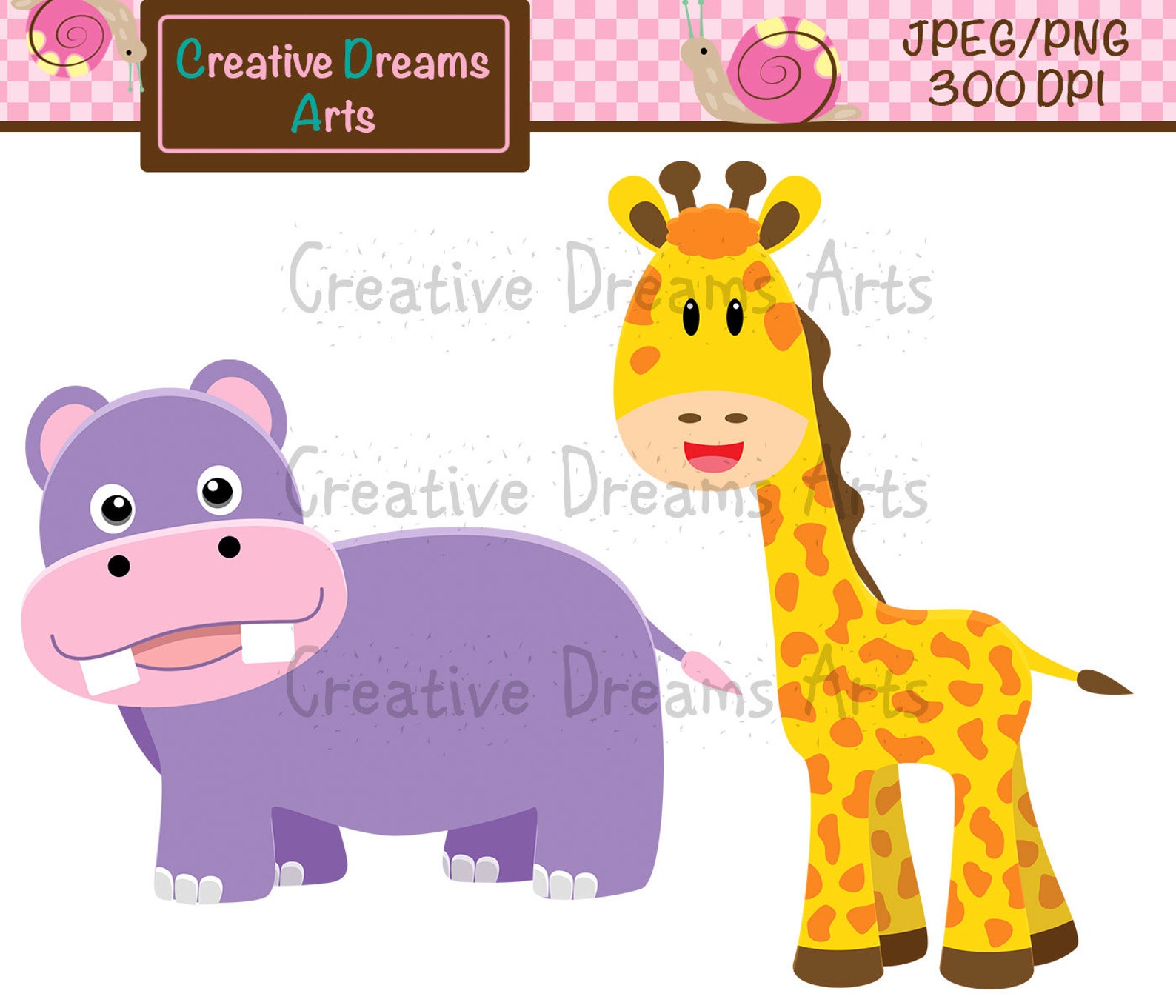 Zoo Animals Digital Clip Art Instant Download - Etsy