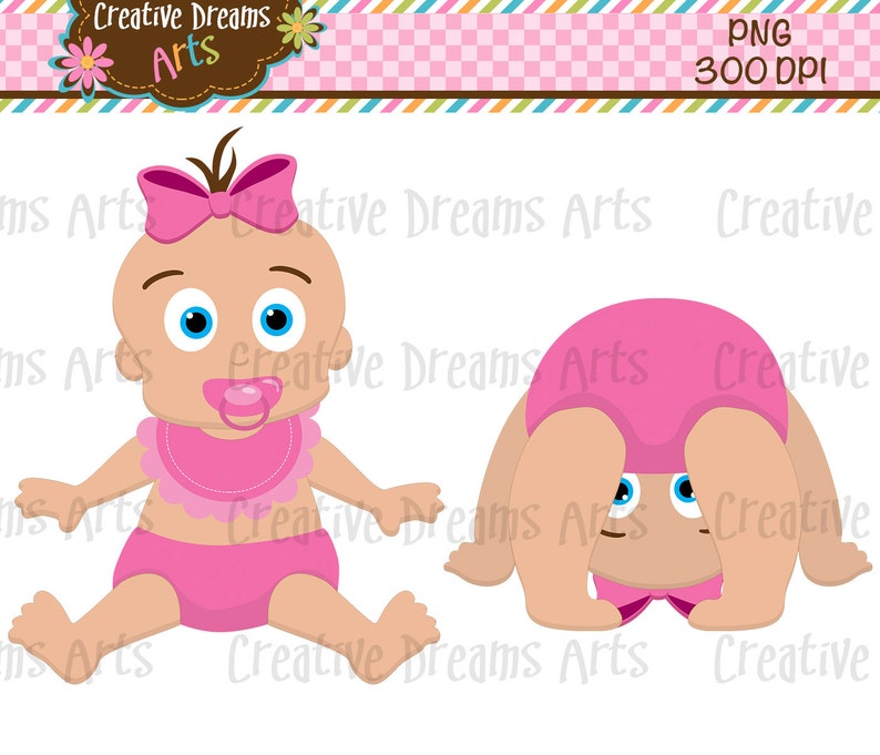 Little Baby Girl Digital Clip Art Instant Download | Etsy