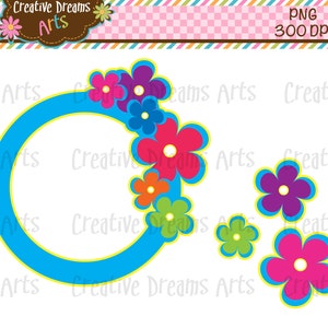 Flower Frames Digital Clipart Instant Download - Etsy