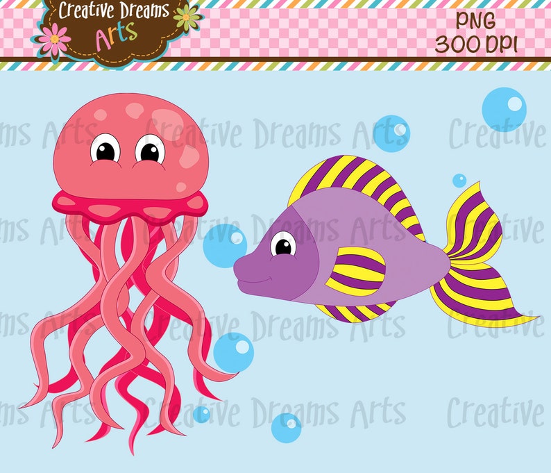 Sea Life Digital Clip Art Instant Download - Etsy