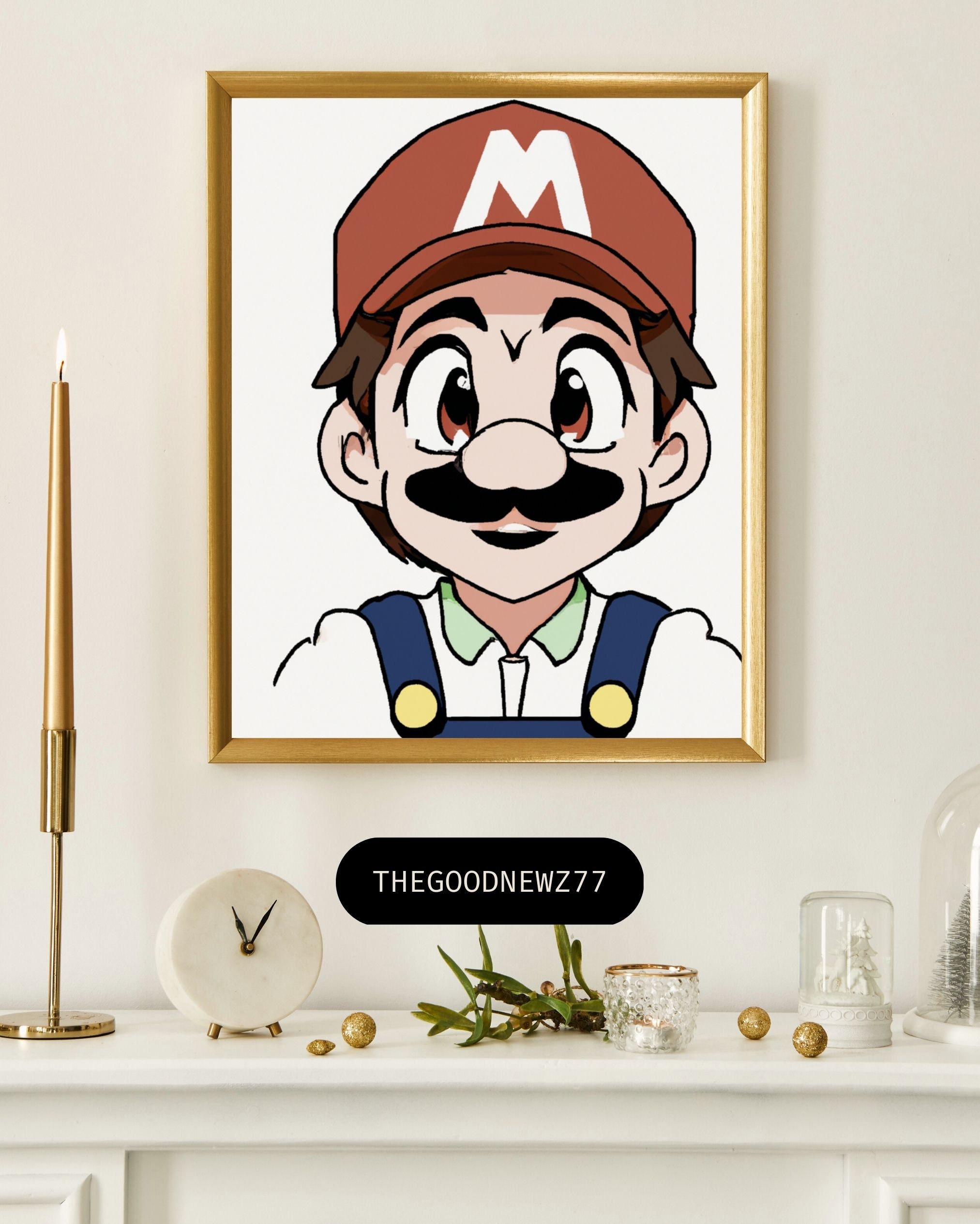 Ghibli Mario Art Japanese Wall Art Ukiyo-e - Etsy