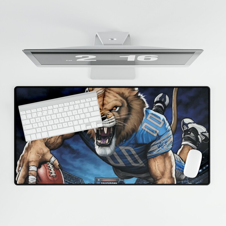 Detroit Lions Desk Mat, Game Day Decor, NFL Football, Detroit Lions ...