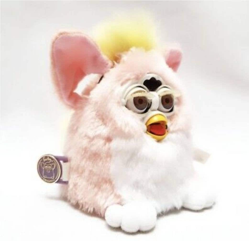 Furby baby babies 2000 Peachy furby plush pink and white fur brown eyes ... Furby baby babies 2000 Peachy furby plush pink and white fur brown eyes ...