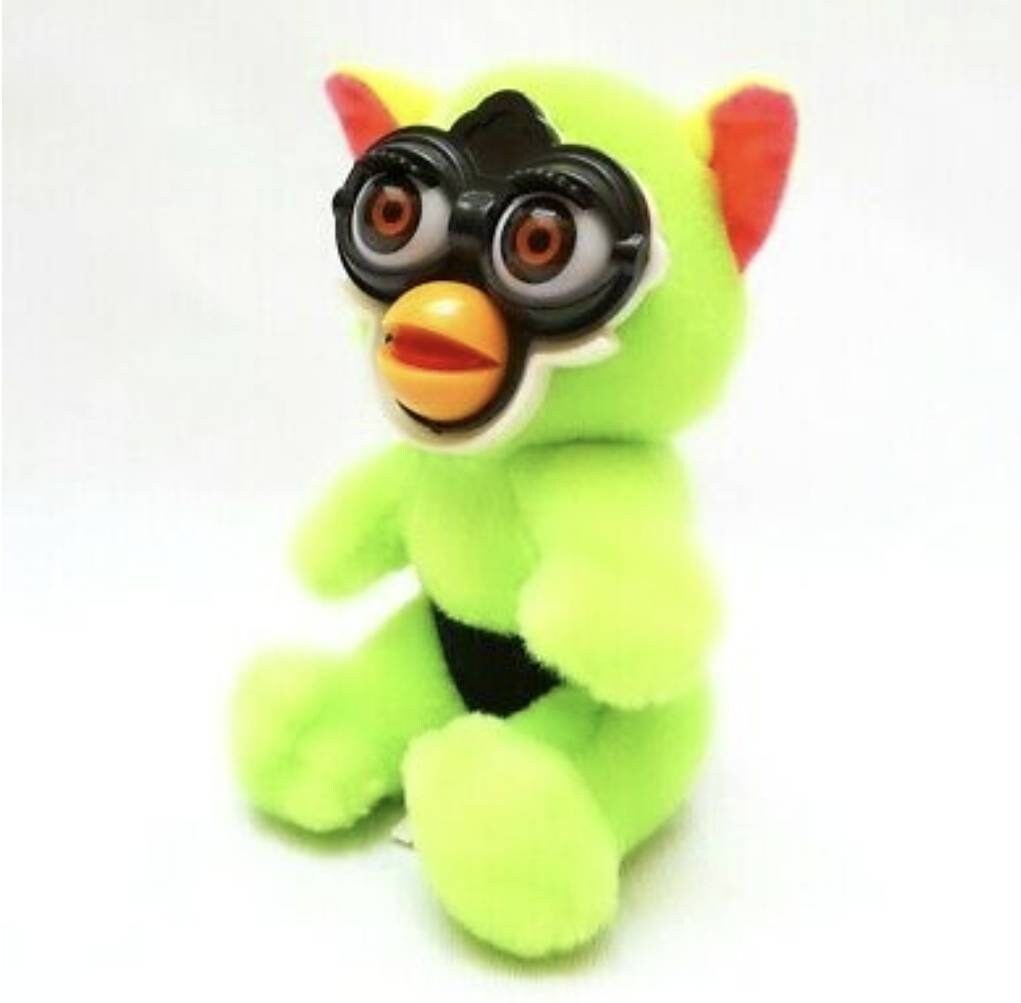 Furby Fake Green Body Knockoff Furby Plush Neon Green Fur Brown Eyes ...
