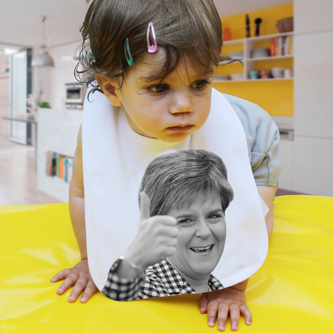 Baby Bib for Political Babies - Nicola Sturgeon - Etsy